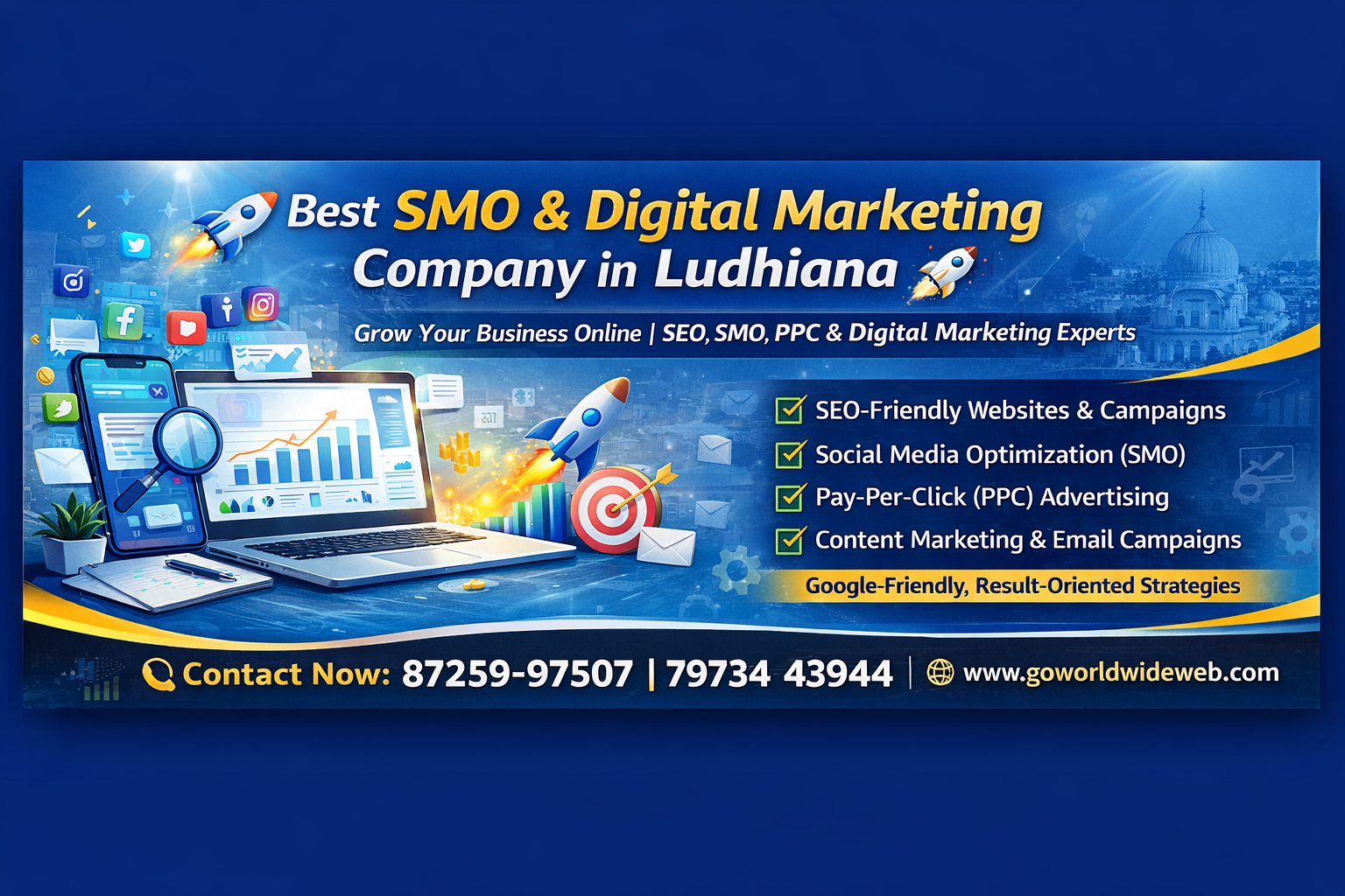 Top SMO & Digital Marketing in Ludhiana | Go World Wide Web | Gowww